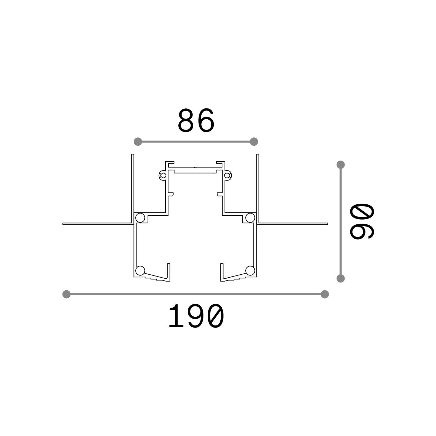 ARCA PROFILE 3000 mm RECESSED BK – Aladdin-Lux Kft